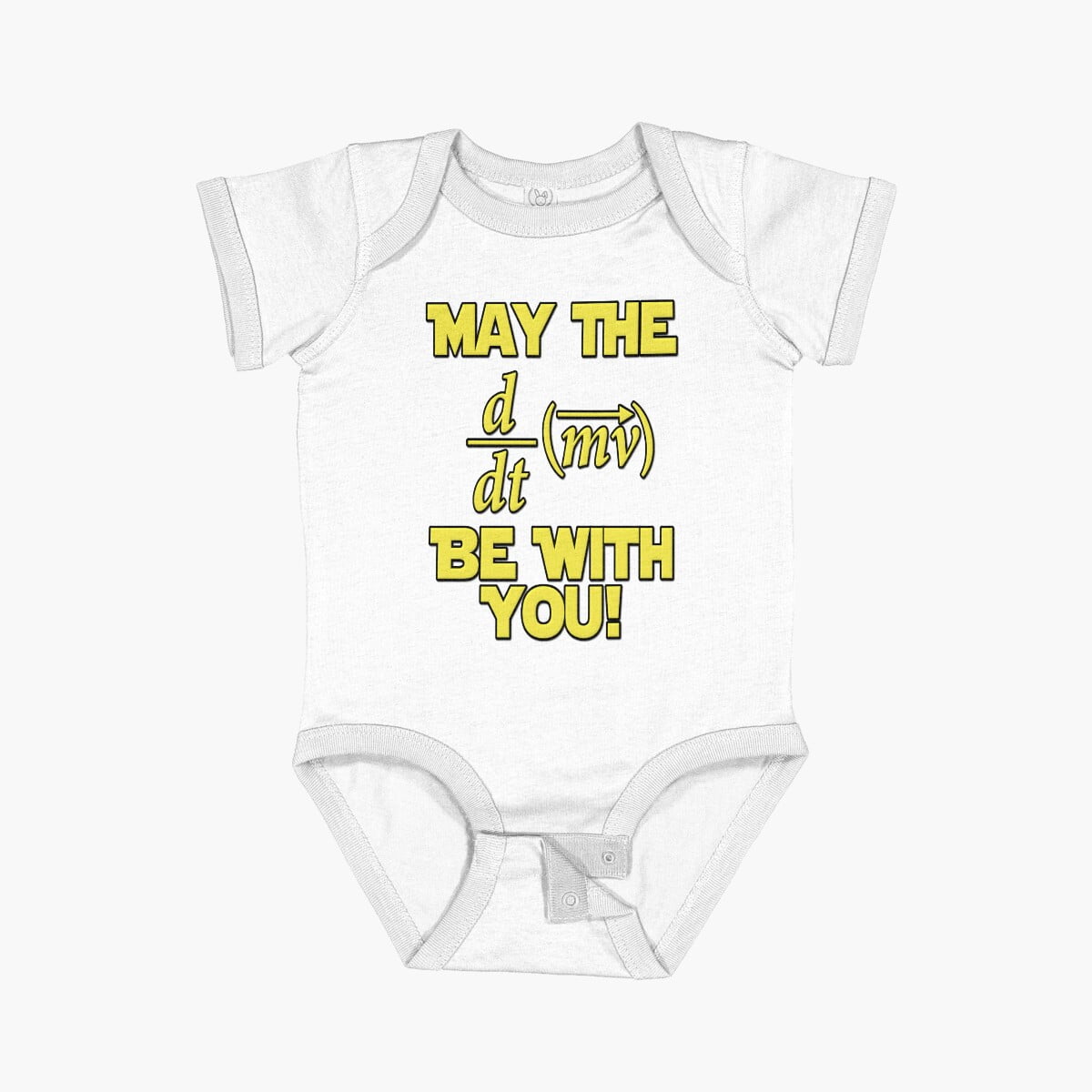 Luvly May The Force Be With You! Physics Geek Short Sleeve Baby One ...