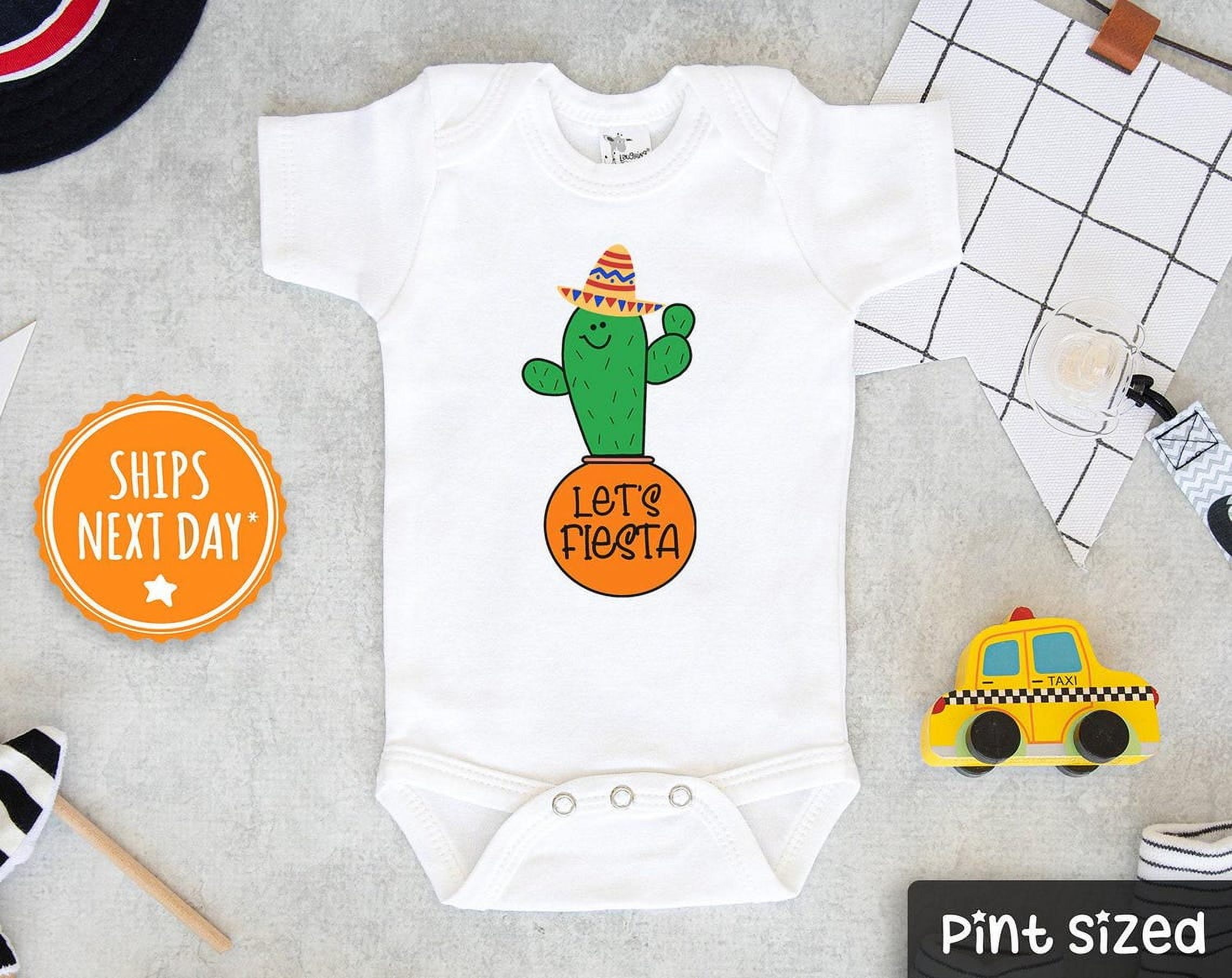 Luvly Mexican Baby - Cute Let'S Fiesta - Cactus Baby Bodysuit, New Born ...