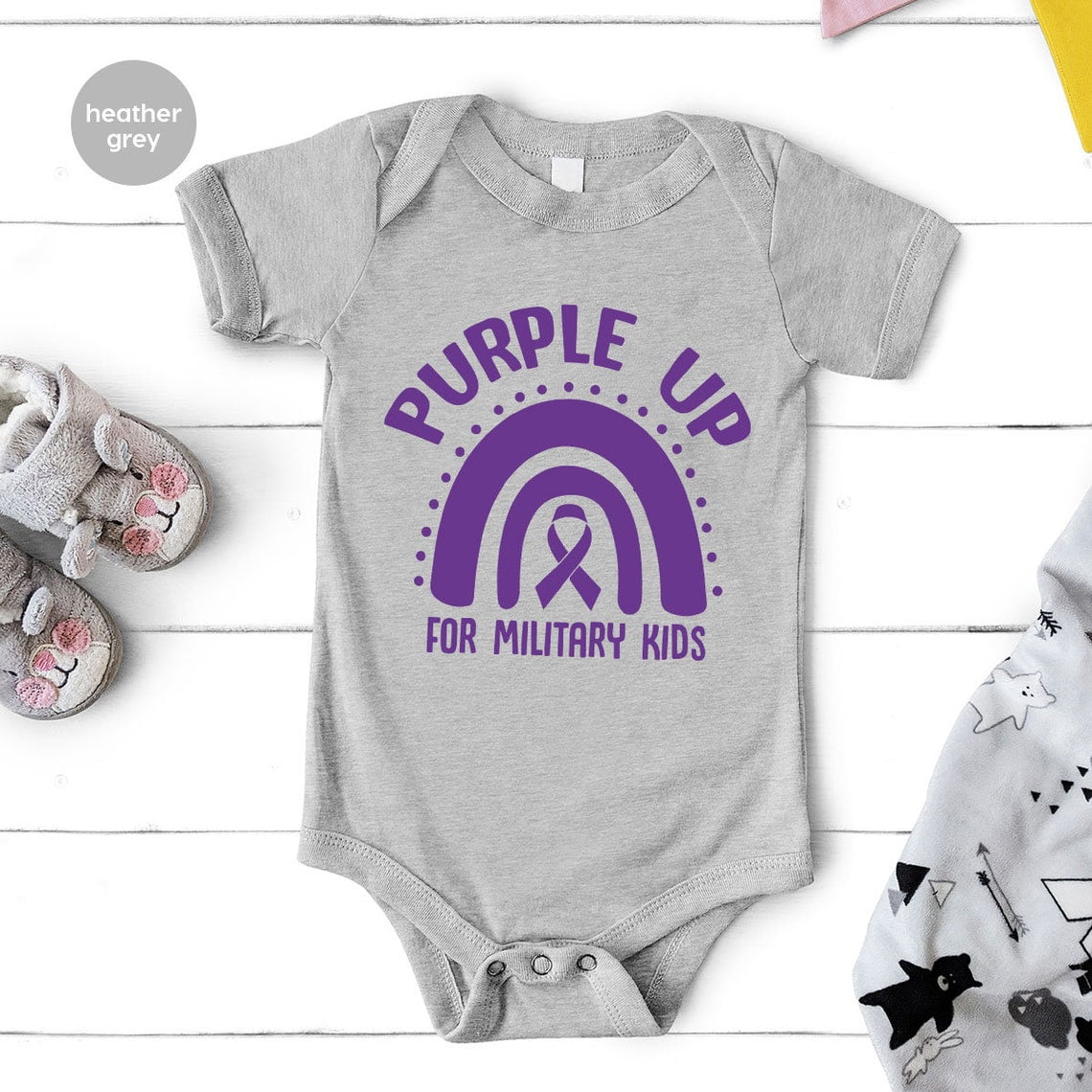 Luvly Military Kids Shirts, Month Of The Military Child Outfit, Purple ...
