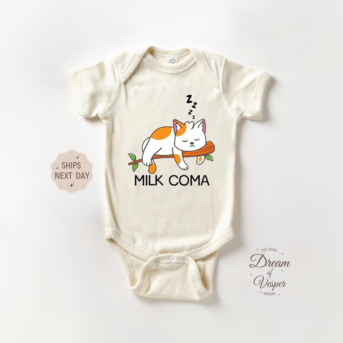Luvly Milk Coma Baby, Cute Cat Baby, Funny Baby Bodysuit, Hipster Baby ...