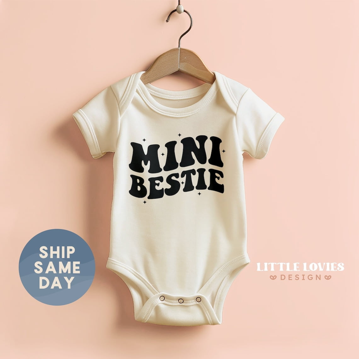 Luvly Mini Bestie, Besties Baby, Minimalist Baby Bodysuit, Best Friend ...