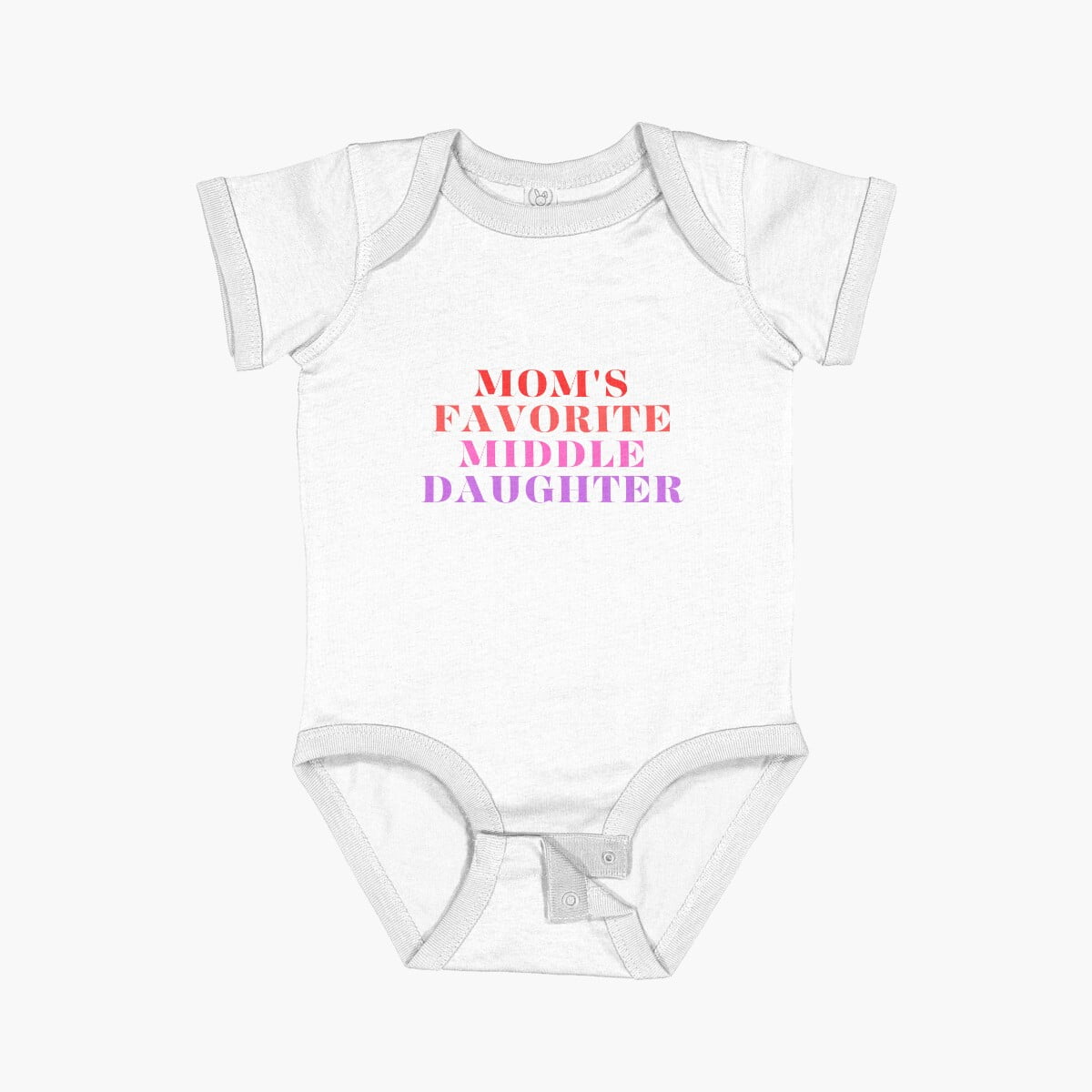 Luvly Mom'S Favorite Middle Daughter Short Sleeve Baby One-Piece, New ...