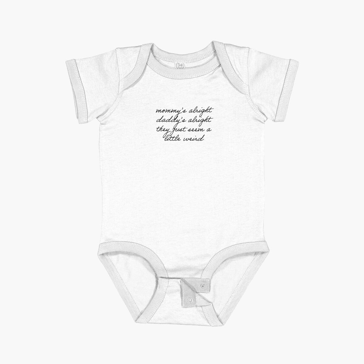 Luvly Mommy'S Alright, Daddy'S Alright.. Short Sleeve Baby One-Piece ...