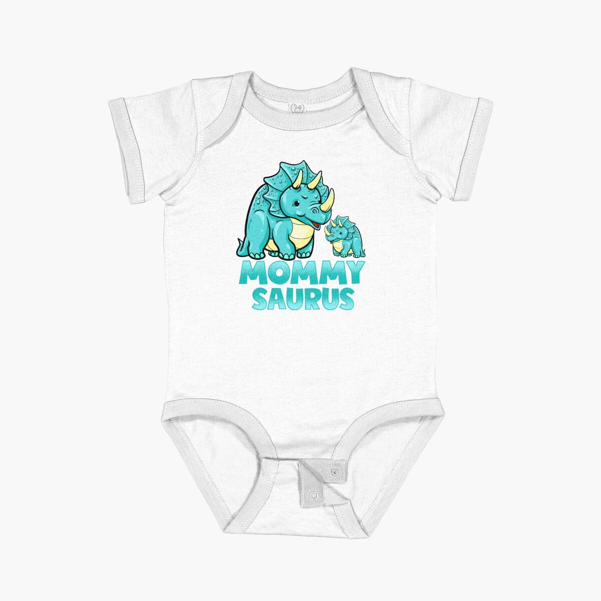 Luvly Mommy Saurus Funny Mommysaurus Dinosaur Mom Short Sleeve Baby One ...