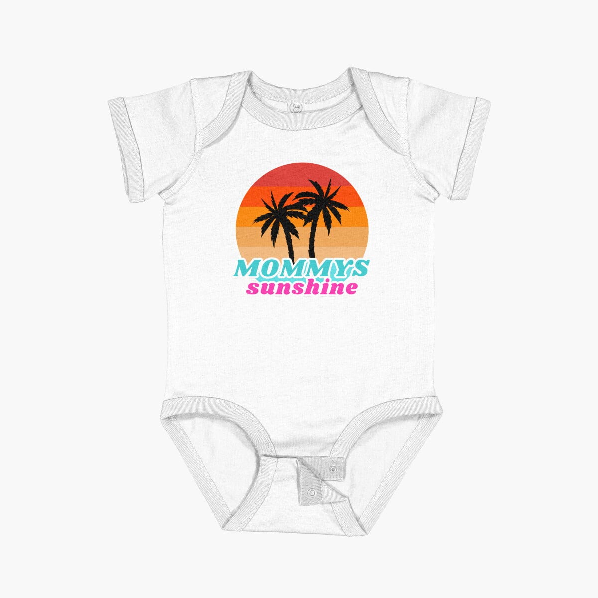 Luvly Mommys Sunshine Vintage Palm Tree Short Sleeve Baby One-Piece ...