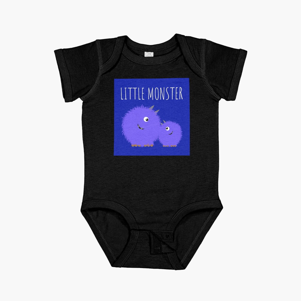 Luvly Monsters. Little Monster. Blue. Short Sleeve Baby One-Piece, New ...