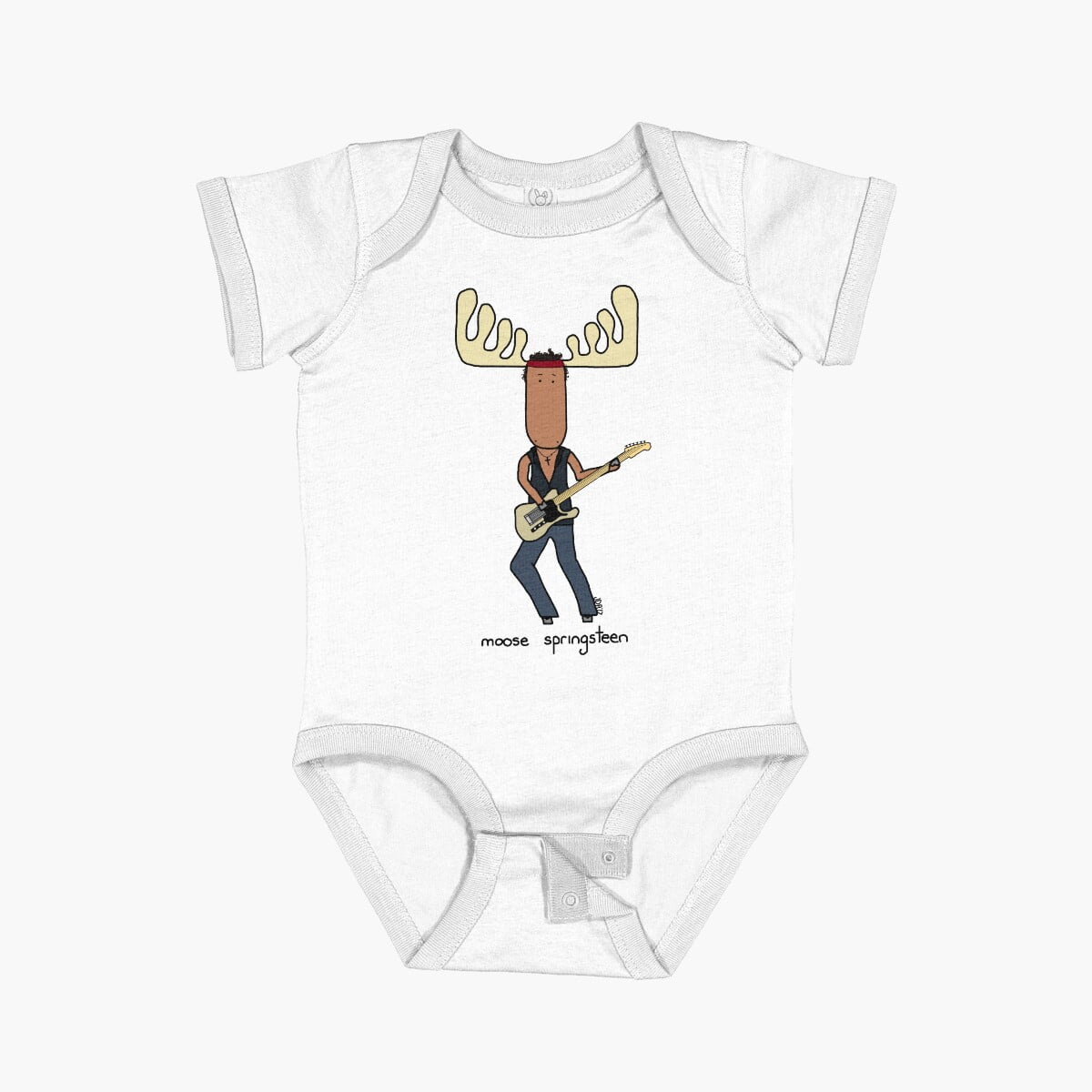Luvly Moose Springsteen Short Sleeve Baby One-Piece, New Born, Baby ...