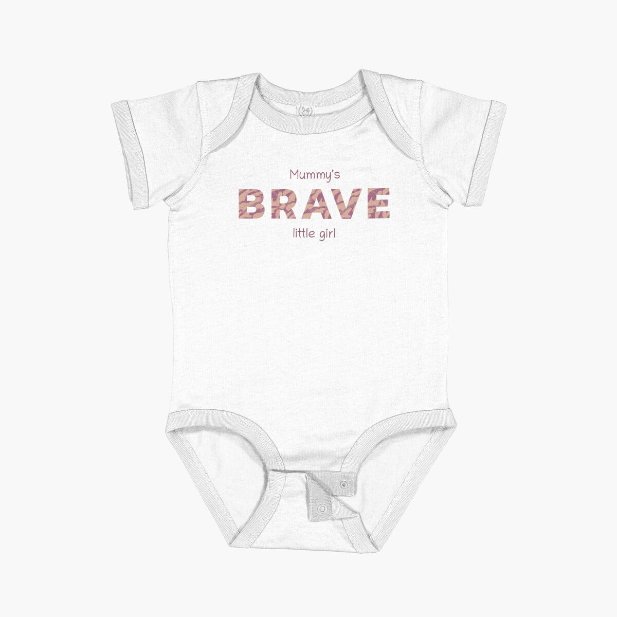Luvly Mummy'S Brave Little Girl, Camo Pattern Design, Army Style Short ...