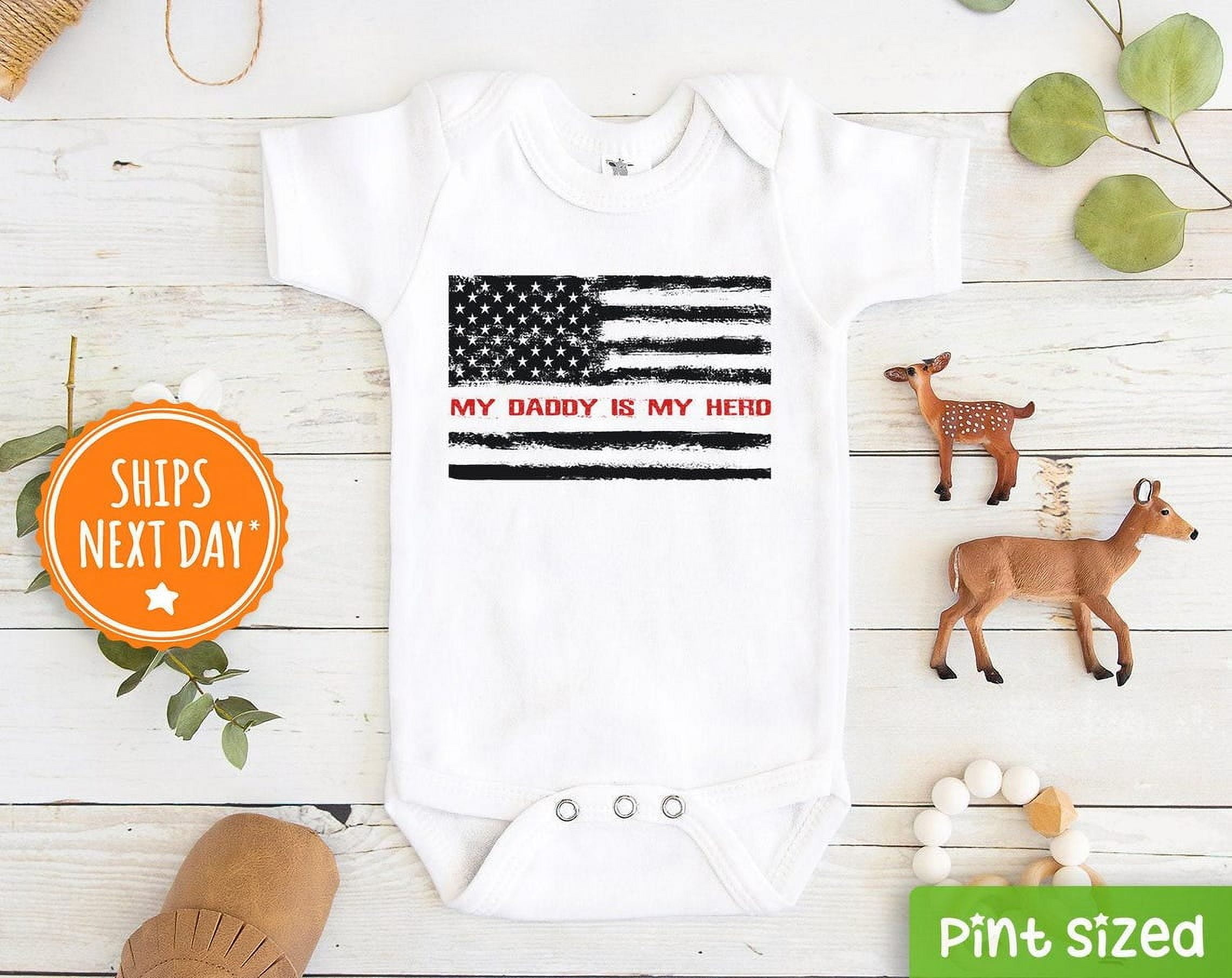 Luvly My Daddy Is My Hero - Firefighter Dad Bodysuit - Cute Father'S ...