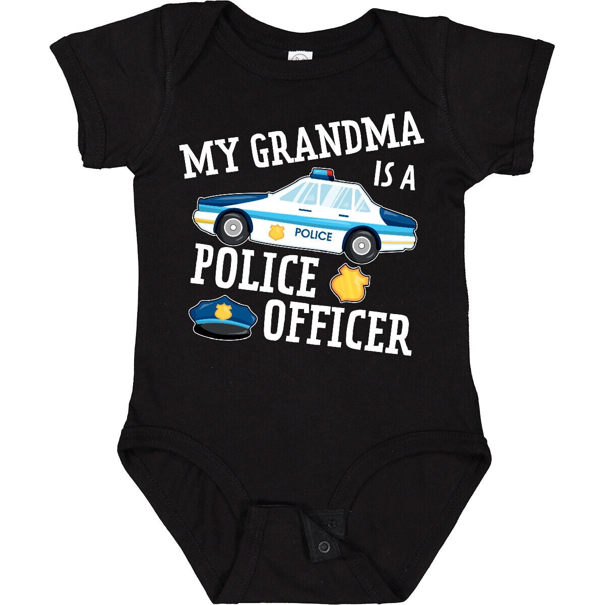 Luvly My Grandma Is A Police Officer Baby Bodysuit Family Kids ...