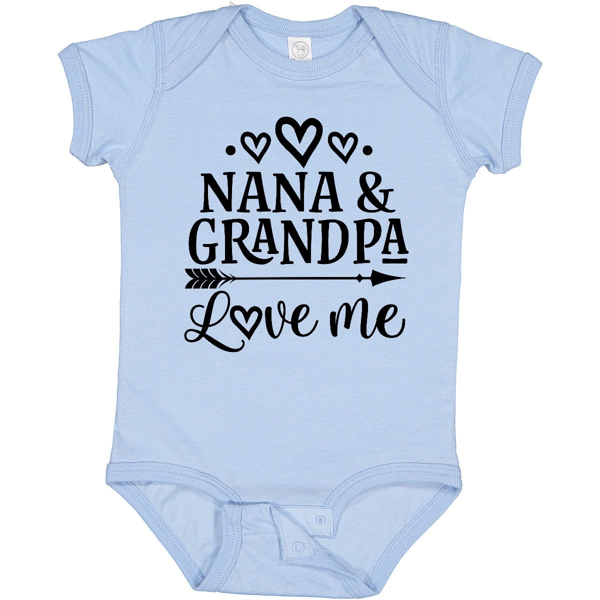 Luvly Nana And Grandpa Love Me Baby Bodysuit Grandkids Girl One-Piece ...