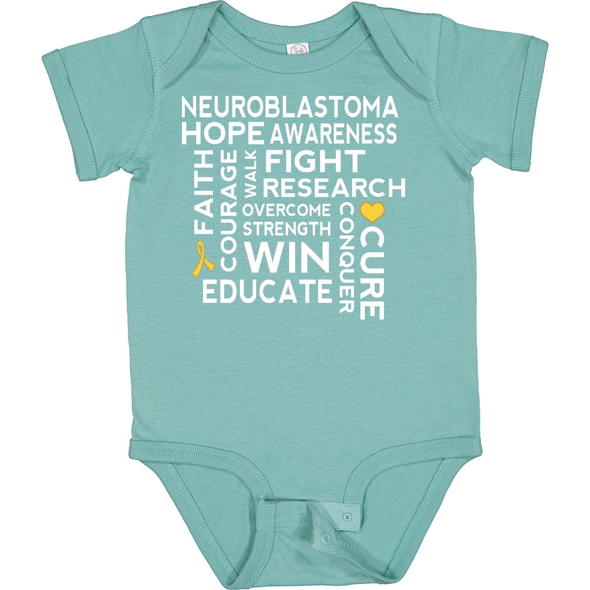Luvly Neuroblastoma Support Slogan Baby Bodysuit Awareness Walk Event ...