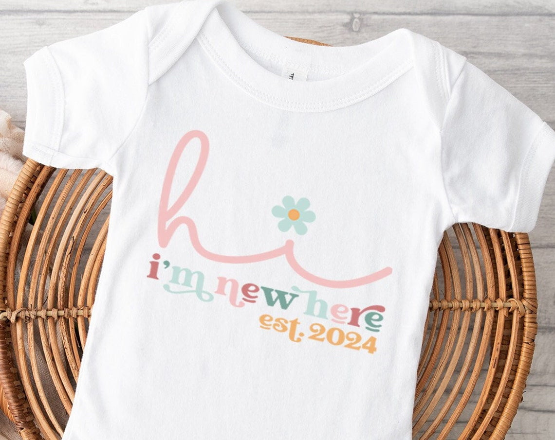 Luvly I'M New Here Baby Outfit, Hello World Shirt, Newborn Baby Girl ...