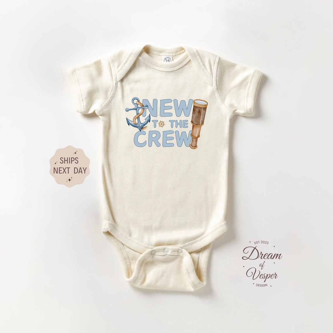 Luvly New To The Crew Baby, Cute Newest Addition To The Crew Bodysuit, Funny Sea Baby, Baby ...