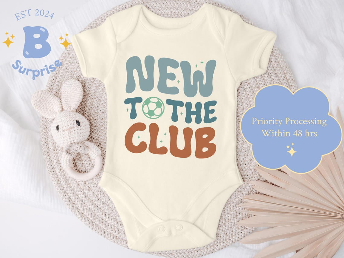 Luvly New To The Soccer Club - Retro Boho Baby Bodysuit - Gender ...