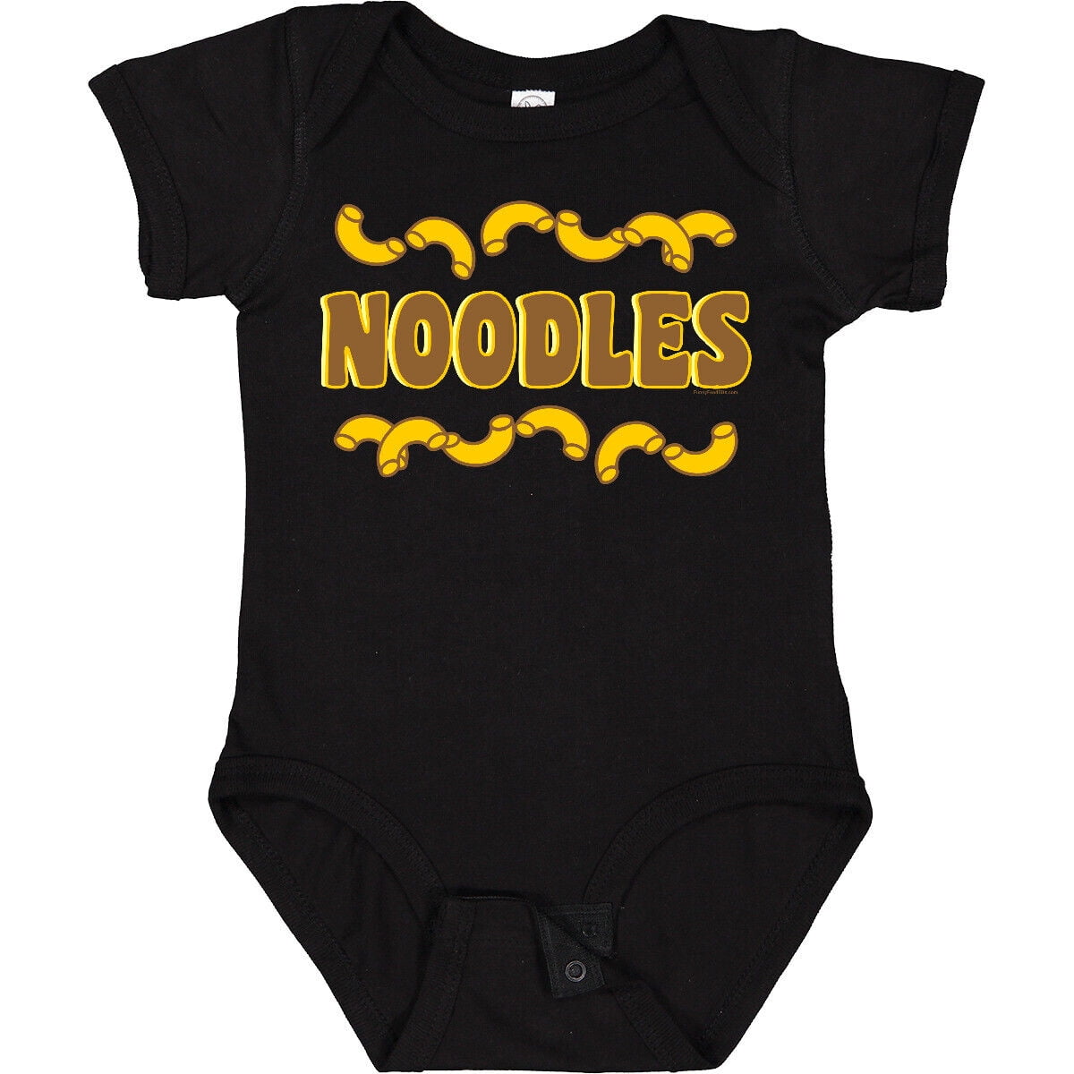 Luvly Noodles Text Baby Bodysuit Elbow Noodle Pasta Macaroni One-Piece ...
