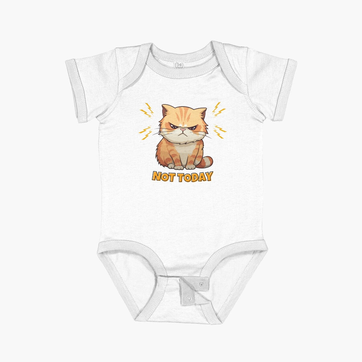 Luvly Not Today - Grumpy Cat With Lightning Short Sleeve Baby One-Piece ...