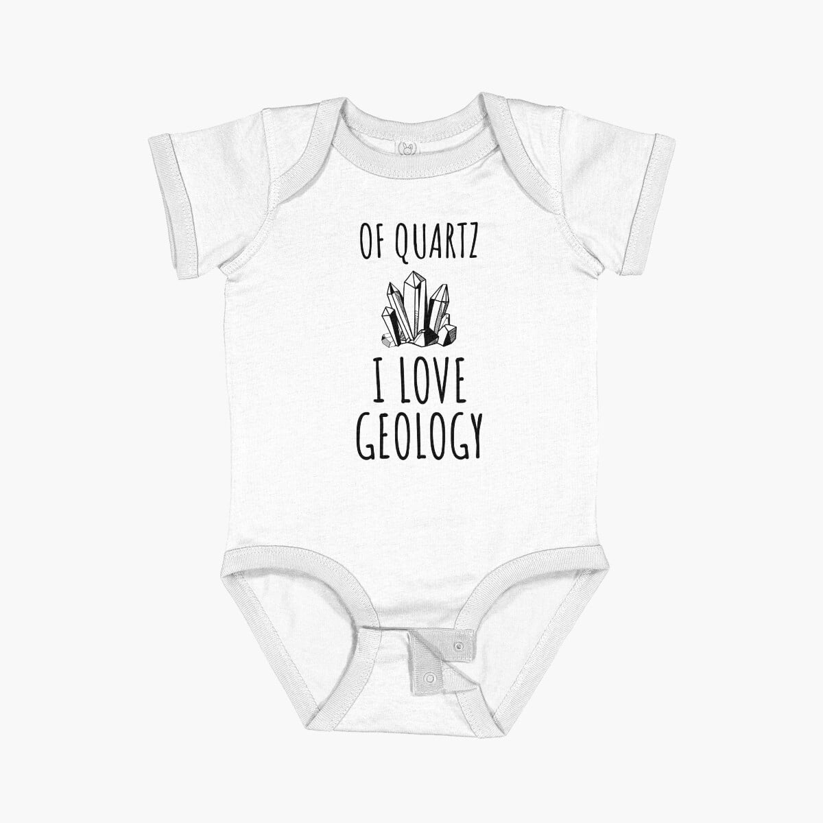 Luvly Of Quartz I Love Geology Short Sleeve Baby One-Piece, New Born ...