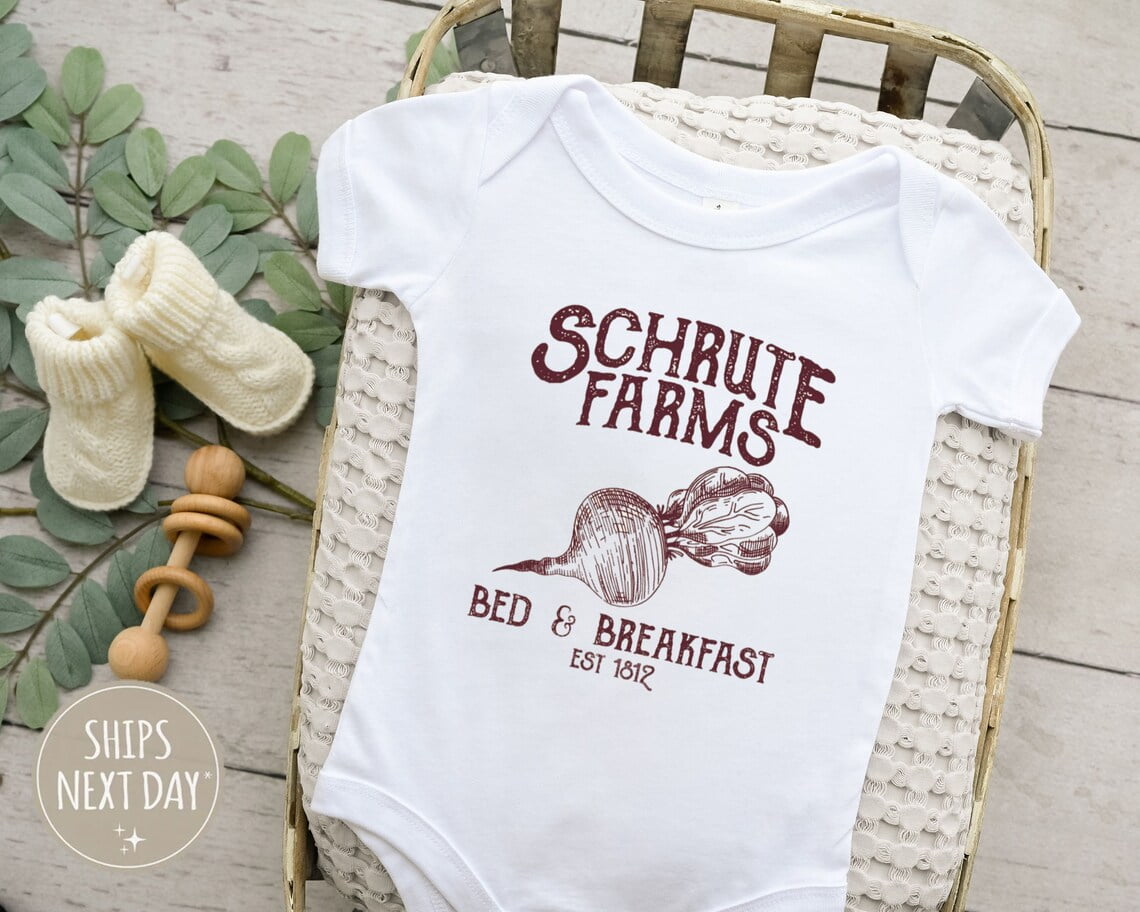 Luvly The Office Schrute Farms Baby | 100% Cotton | Available In Short ...