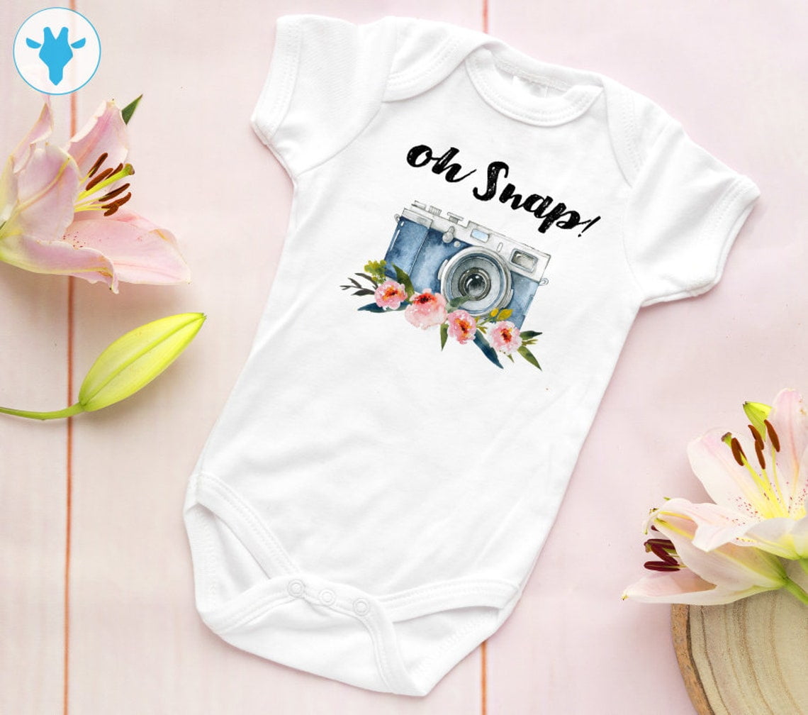 Luvly Oh Snap Baby - Camera Baby Clothes - Cute Baby Clothes - Baby ...
