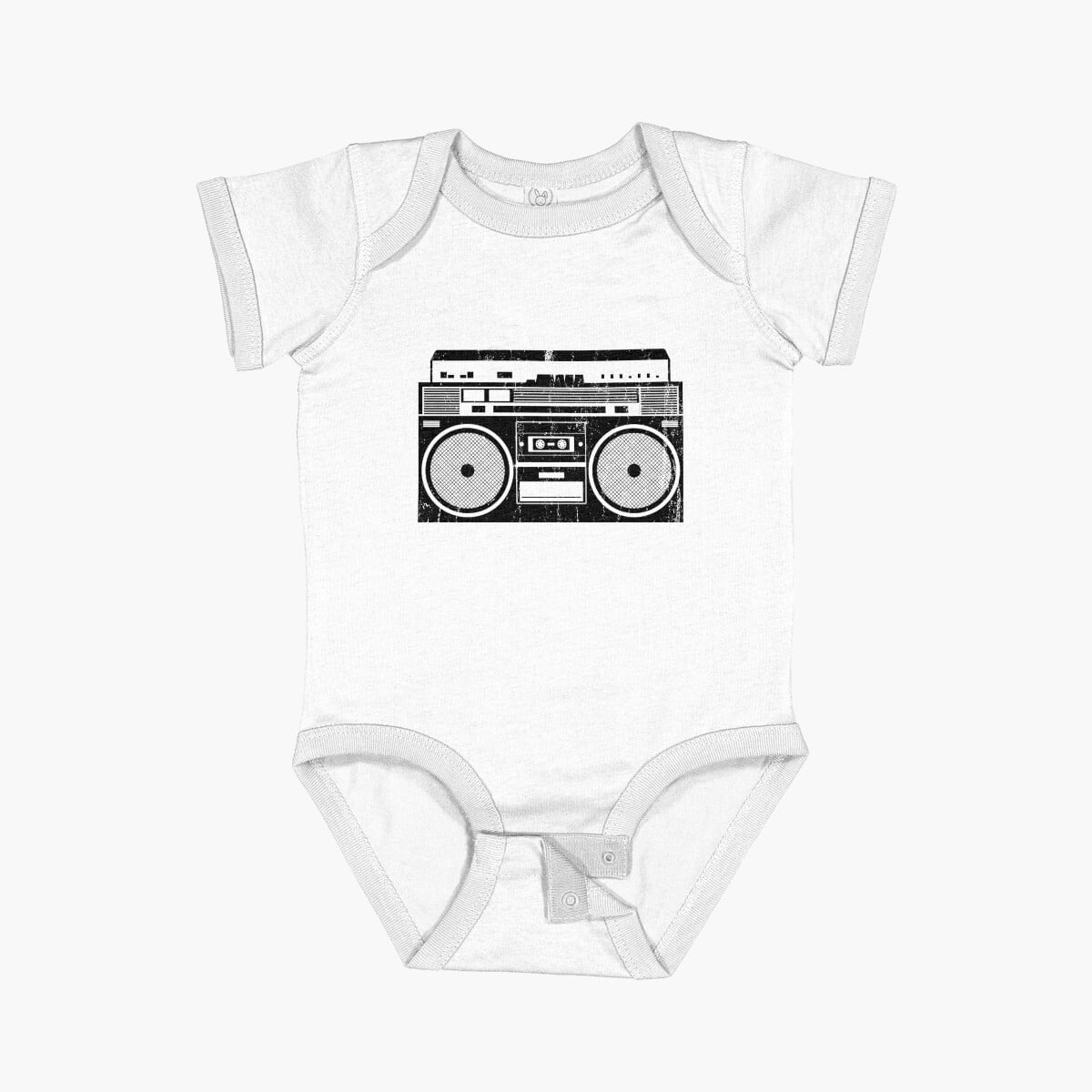 Luvly Old School Beats - Hip Hop Boombox Short Sleeve Baby One-Piece ...
