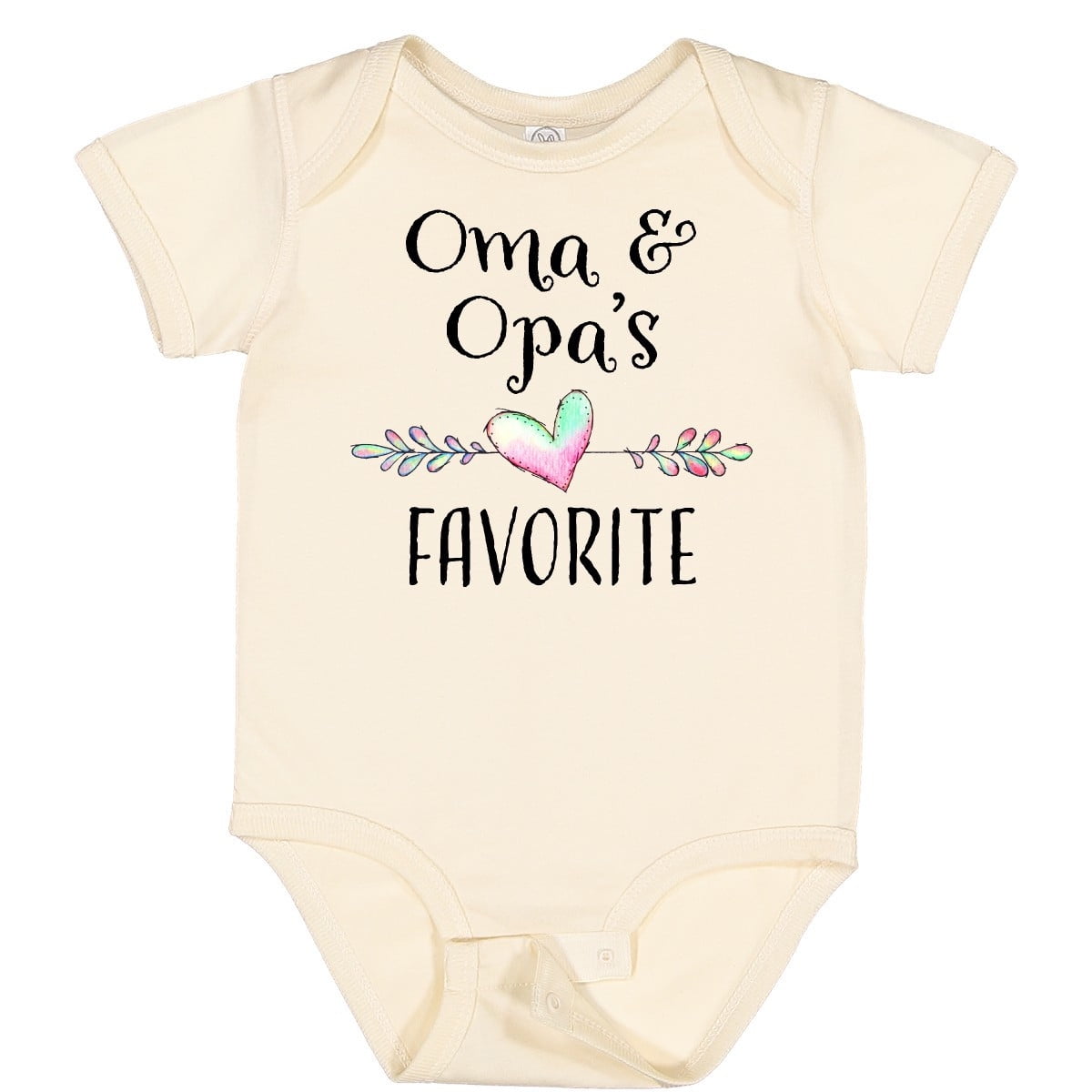 Luvly Oma And Opa'S Favorite- Heart Grandchild Baby Bodysuit Family Opa Love, New Born, Baby ...