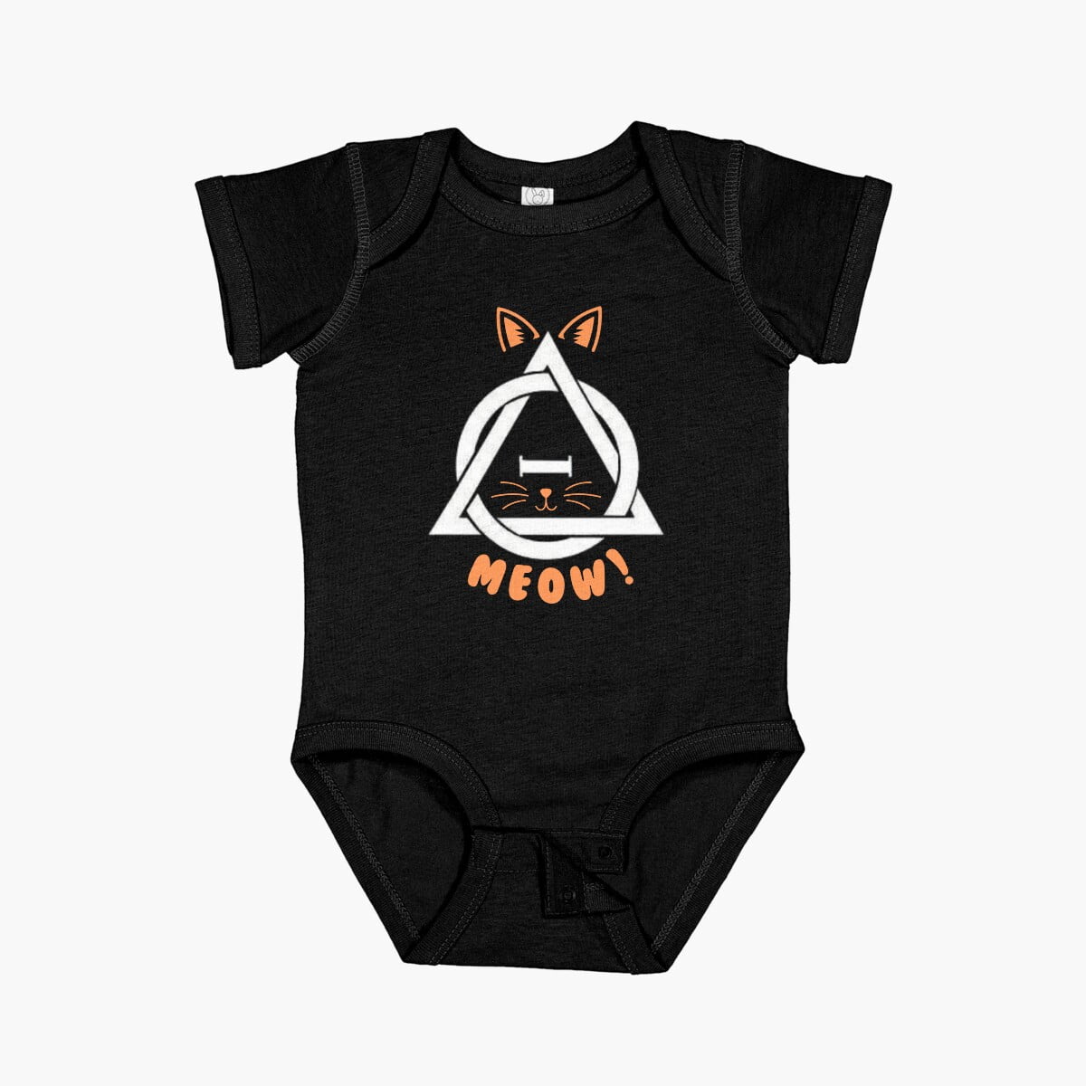Luvly Orange Meow Therian Therianthropy Cat Symbol Short Sleeve Baby ...