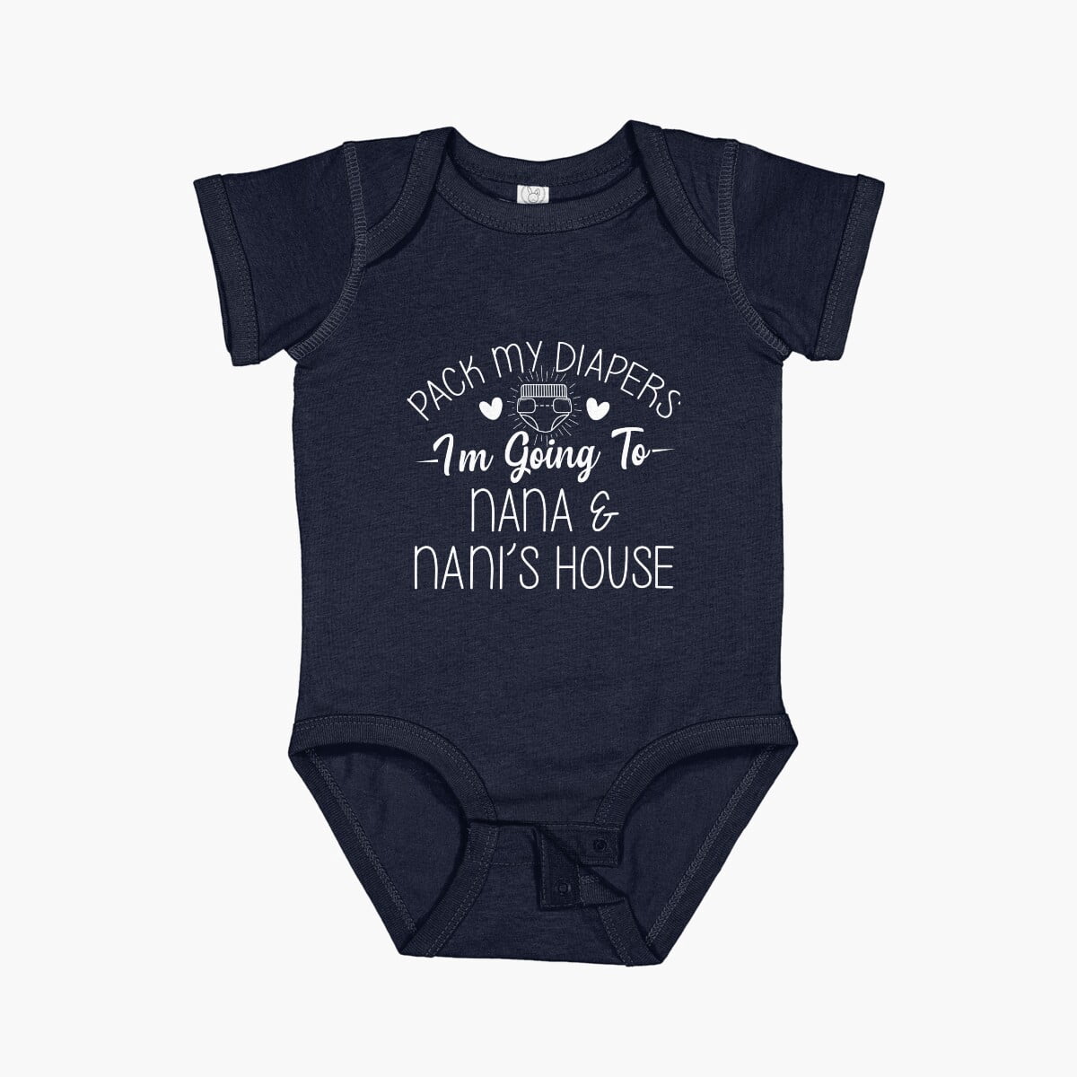 Luvly Pack My Diapers Im Going To Nana And Nanis House Short Sleeve ...
