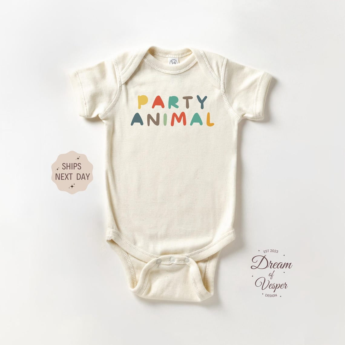 Luvly Party Animal Baby, Funny Retro Baby Bodysuit, Birthday Party Baby ...