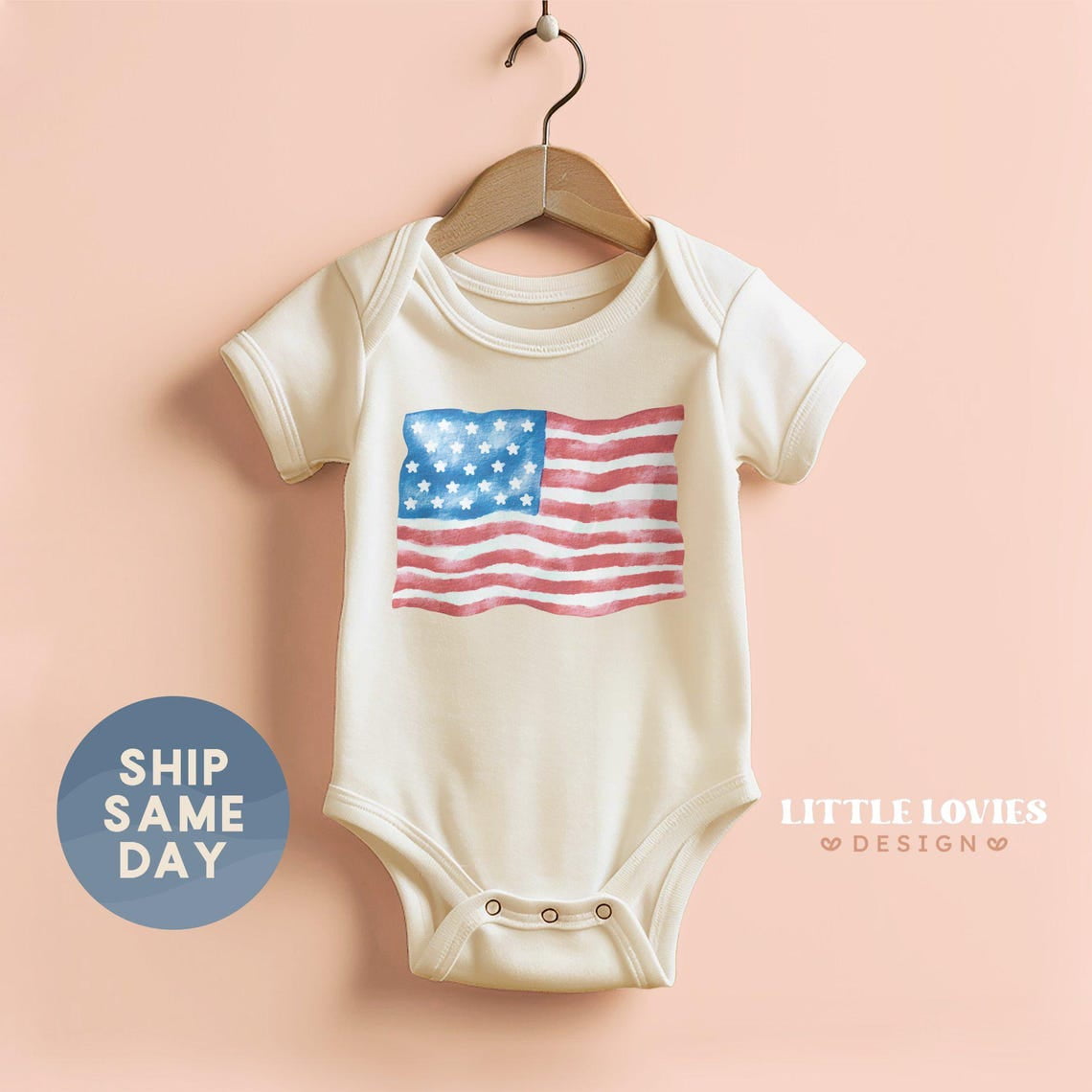 Luvly Patriotic Baby Onesies® Brand, American Flag Baby Bodysuit, Independence Day Outfit For ...