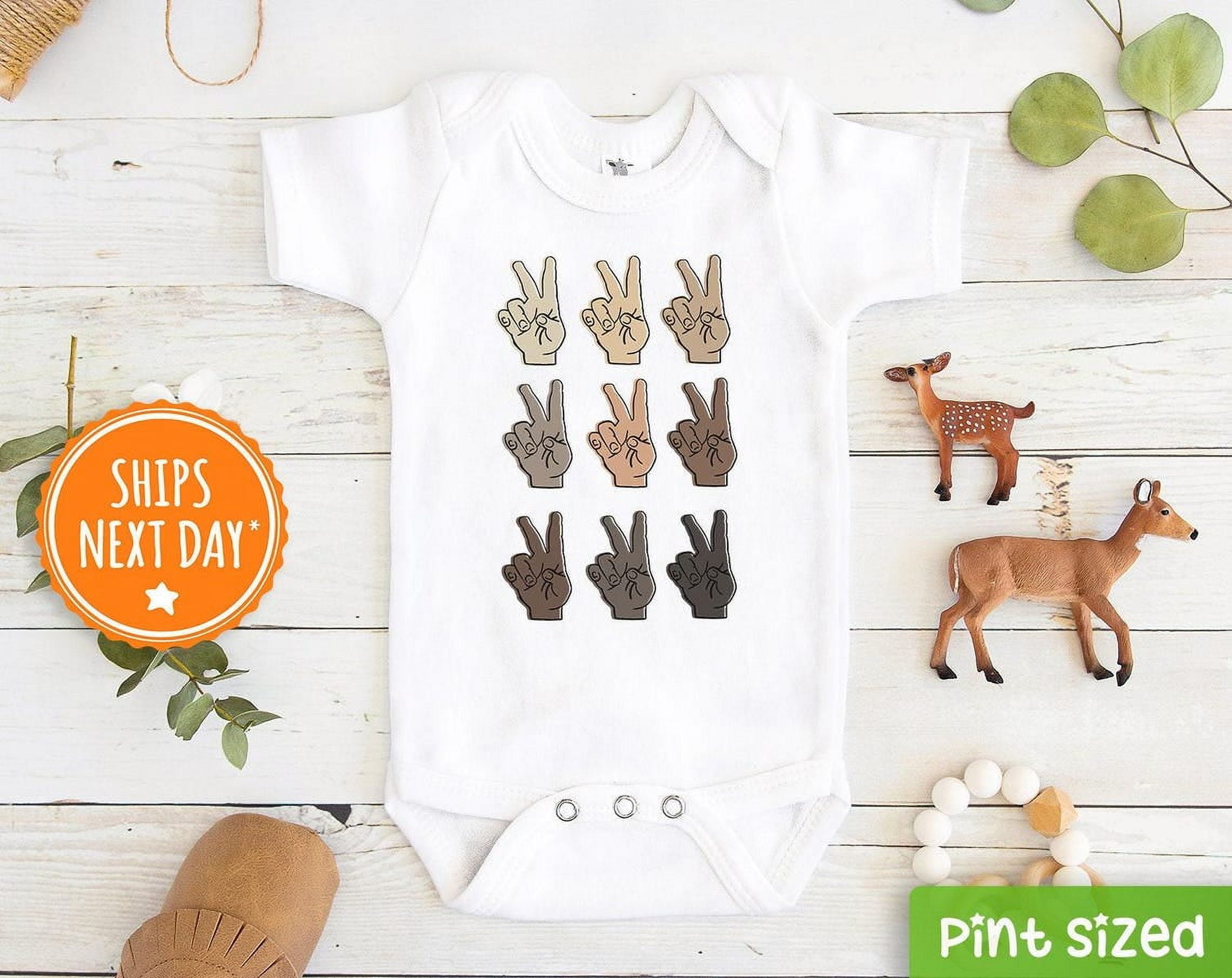 Luvly Peace Sign All Colors Baby - Equal Rights - Empowerment Bodysuit ...