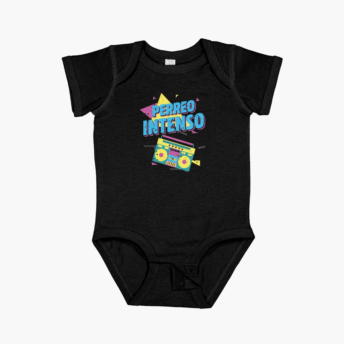 Luvly Perreo Intenso Retro Boom Box Reggaeton Boricua Short Sleeve Baby ...