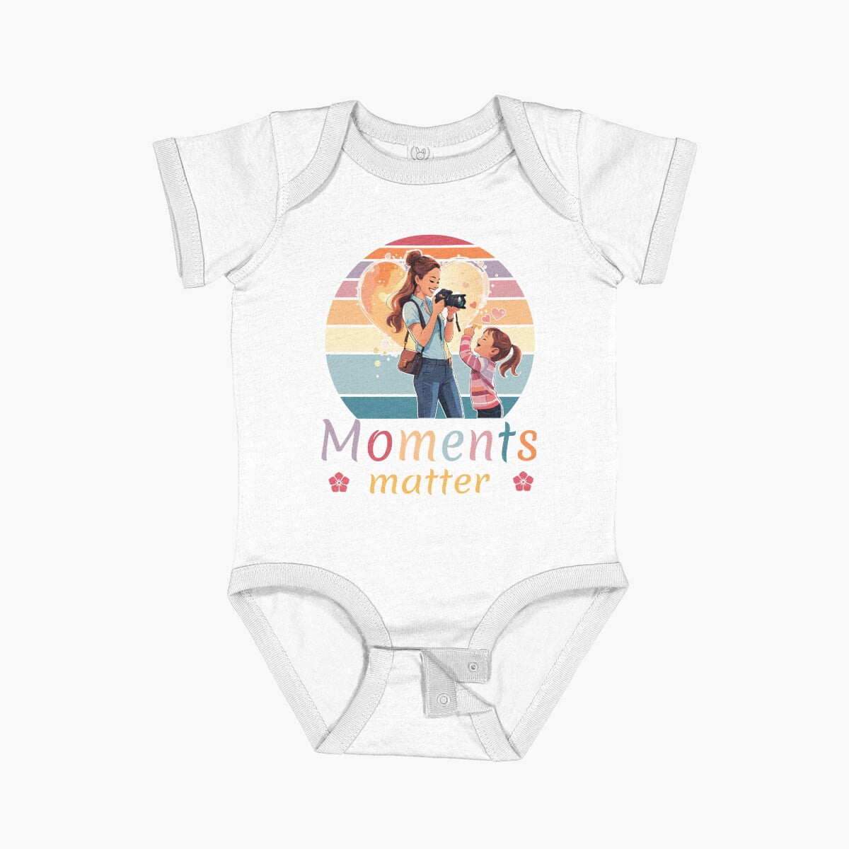 Luvly Photographer Mom Moments Matter Short Sleeve Baby One-Piece, New ...