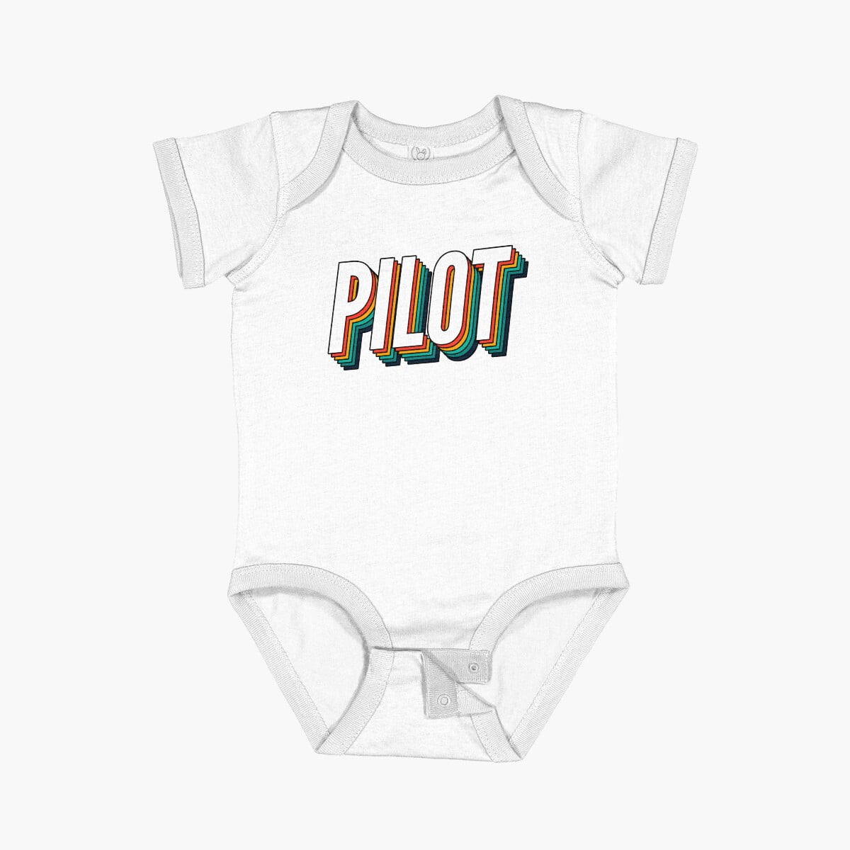 Luvly Pilot Retro Vintage Label For The Best Pilot Short Sleeve Baby ...
