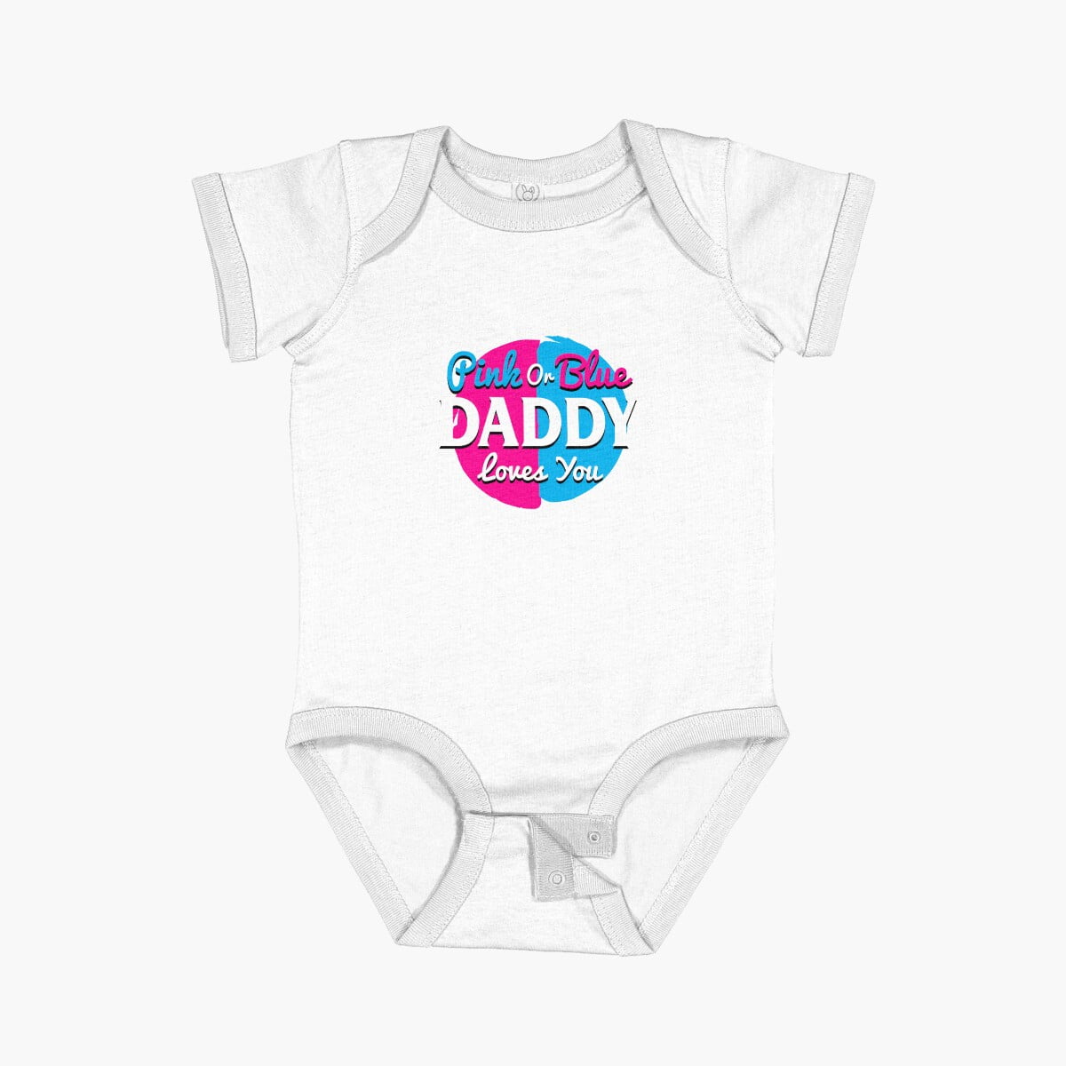Luvly Pink Or Blue Daddy Loves You | Gender Reveal Shirts | Pregnant ...