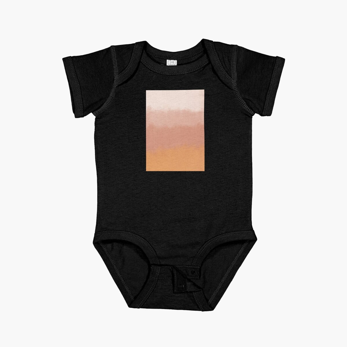 Luvly Pink Sunset, Mid Century Boho Short Sleeve Baby One-Piece, New ...