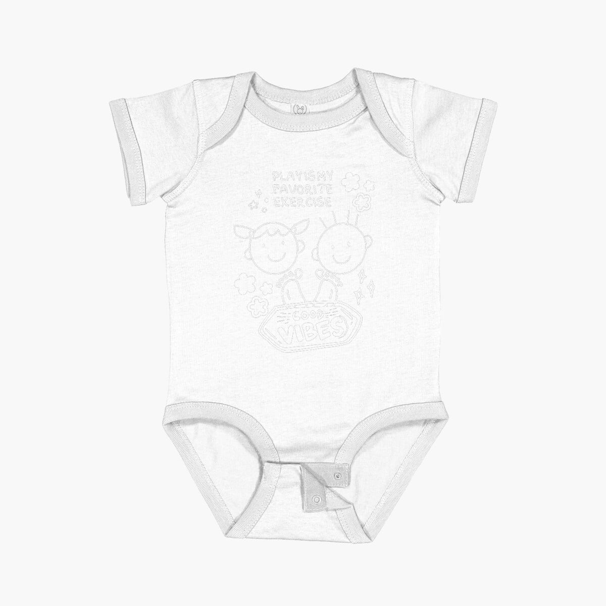 Luvly Play Is My Favorite Exercise Short Sleeve Baby One-Piece, New ...