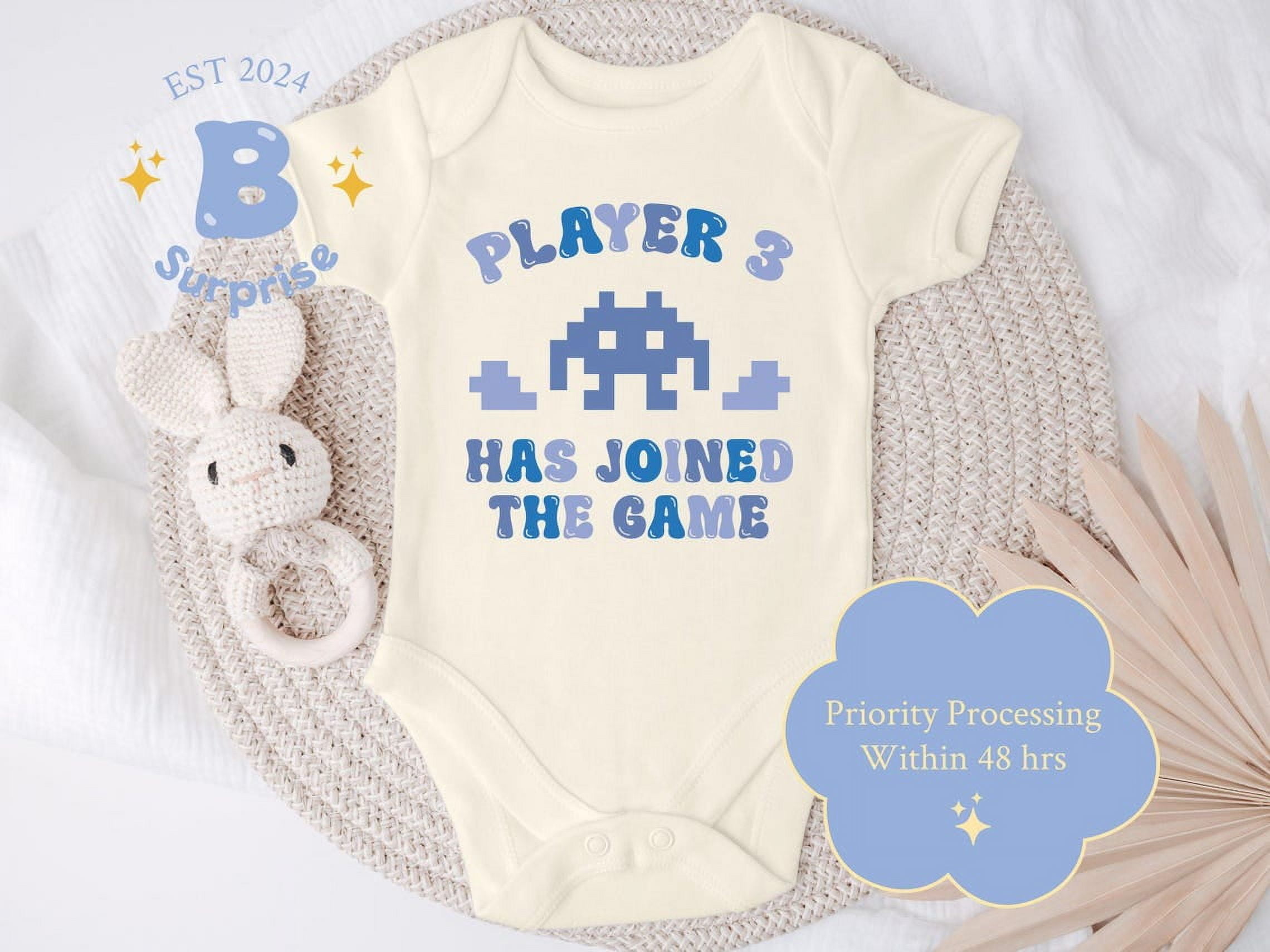 Luvly Player 3 Has Joined The Game | Gamer Baby Boy Bodysuit | Video ...