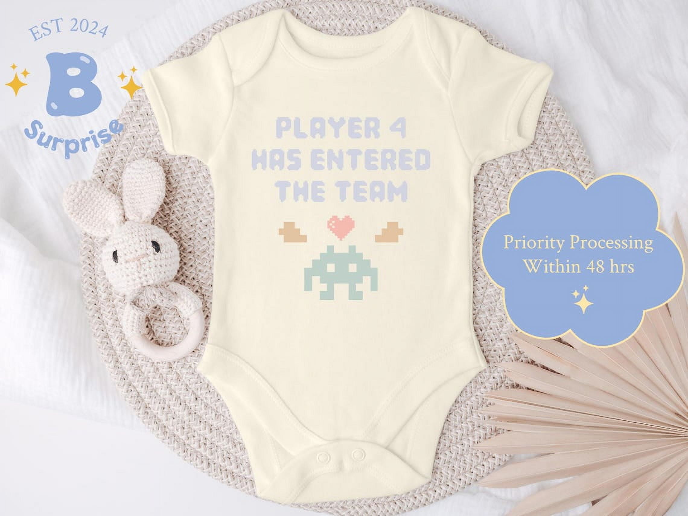 Luvly Player 4 Has Joined - Retro Gamer - Pixel Baby Bodysuit & New ...