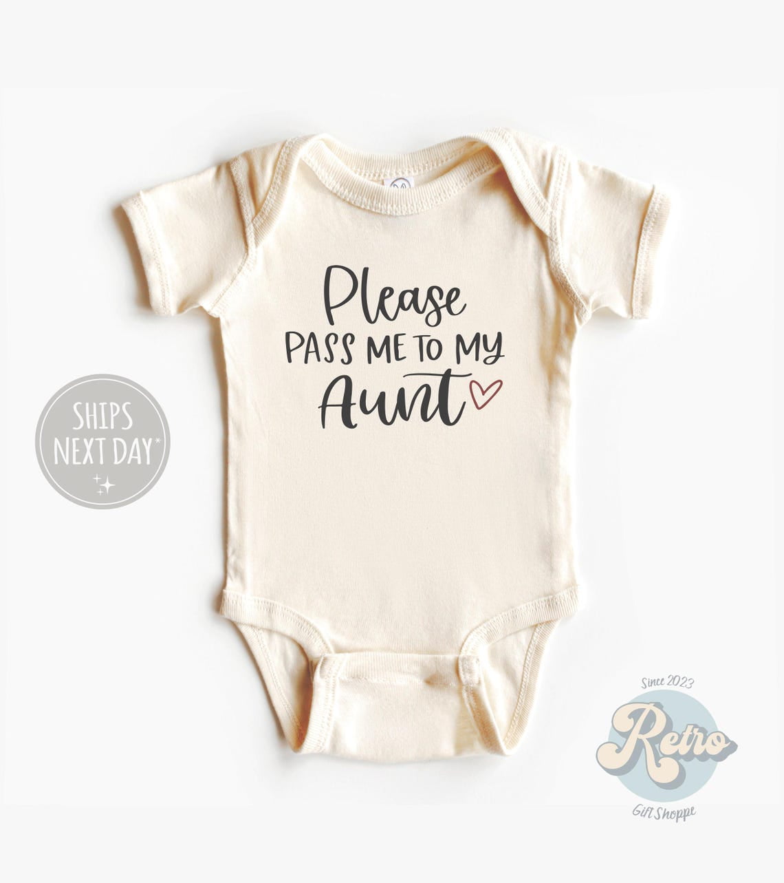 Luvly Please Pme To My Aunt Baby I Love My Aunt Bodysuit Favorite Aunt Baby Gift, New Born, Baby ...