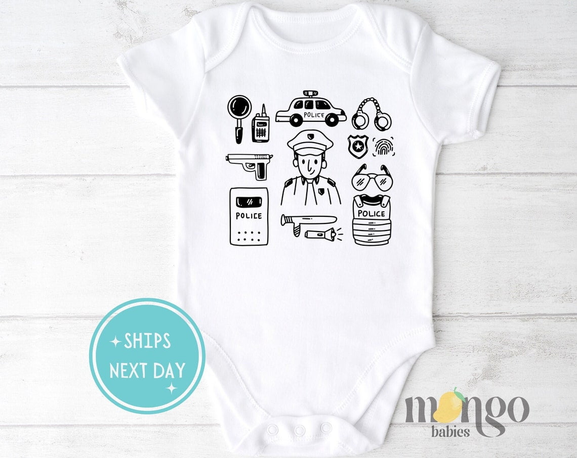 Luvly Police Baby Onesies® Brand Cute Police Clothing Natural Baby ...