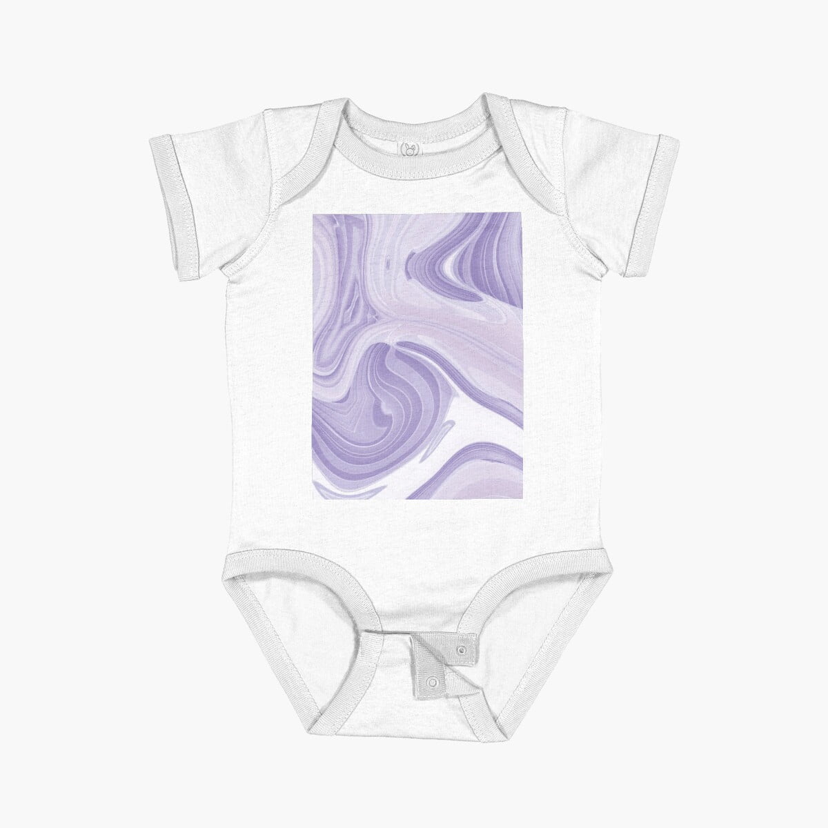 Luvly Preppy Pastel Lilac Purple Marble Swirls Mid Century Modern Short ...