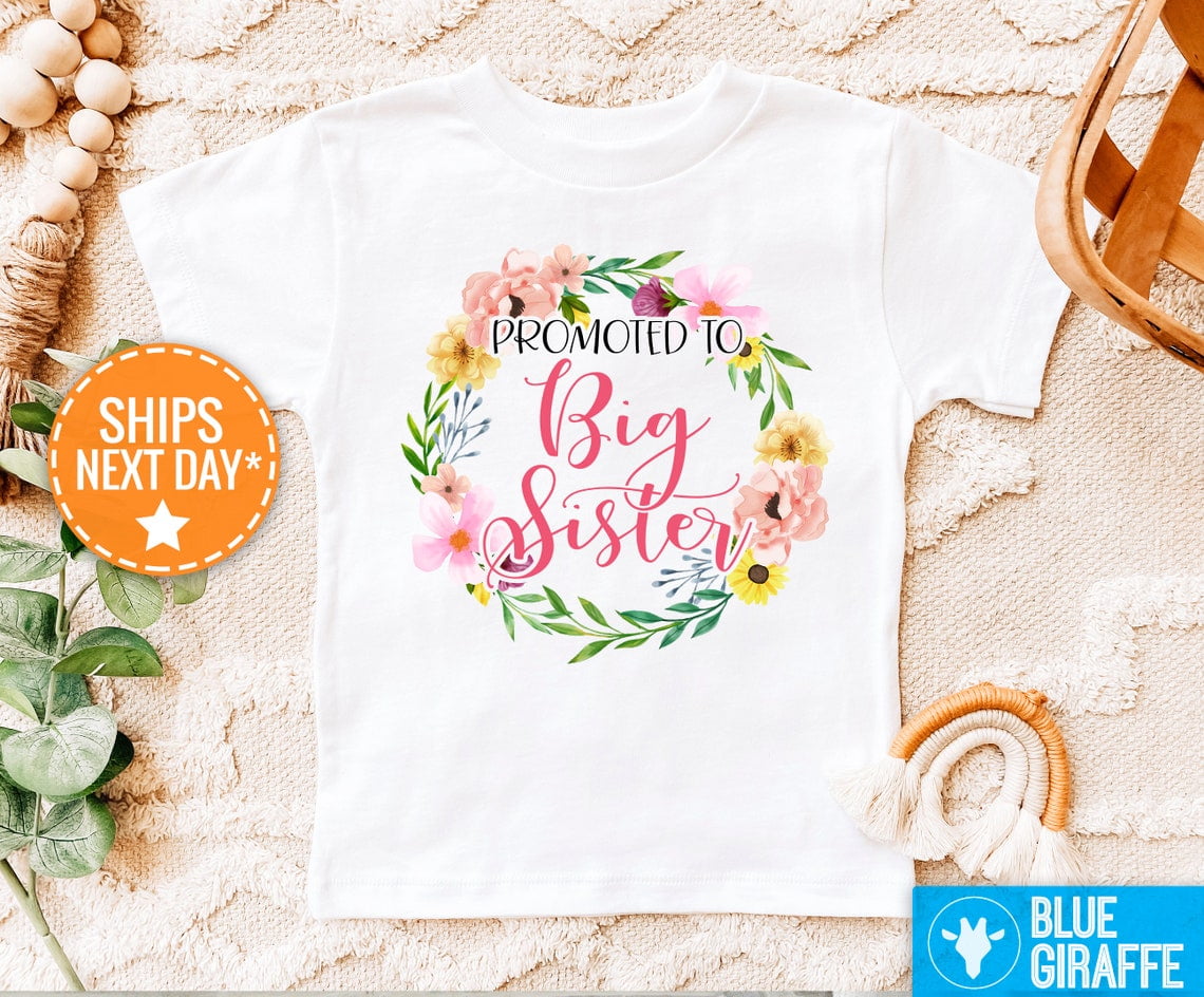 Luvly Promoted To Big Sister Shirt, Big Sister Pregnancy Announcement Raglan Shirt, Big Sister ...