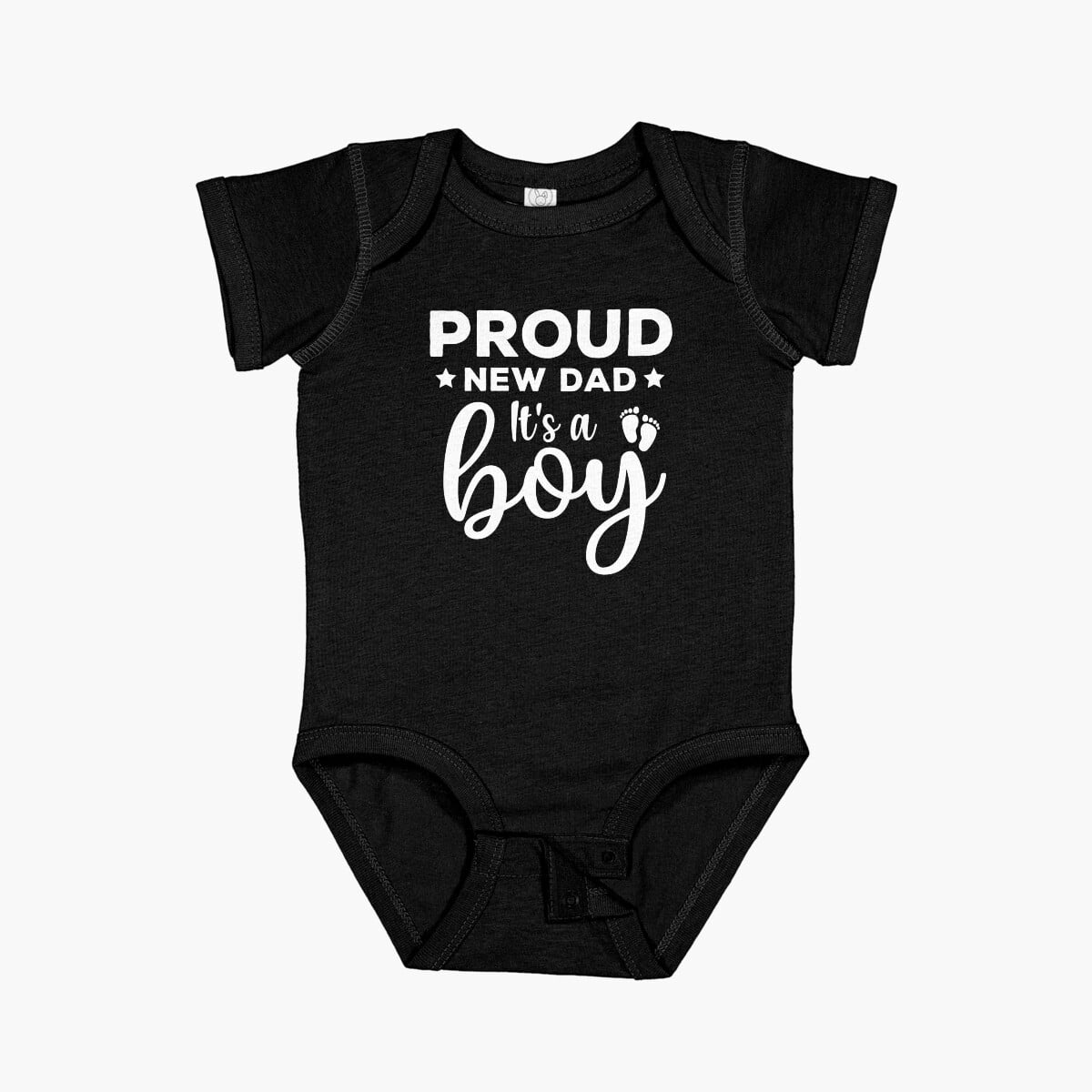 Luvly Proud New Dad It'S A Boy - Promoted To Daddy Short Sleeve Baby ...