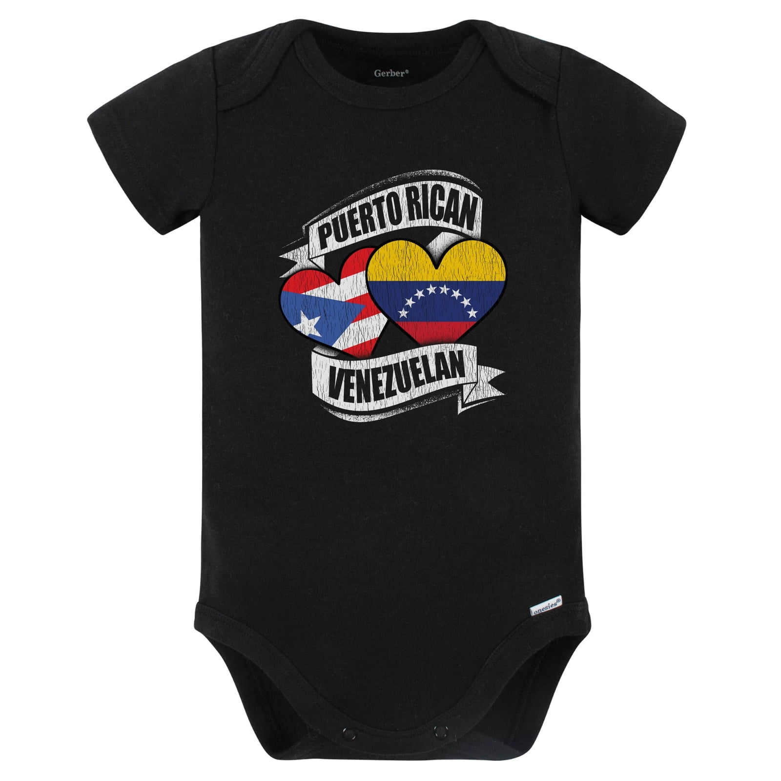 Luvly Puerto Rican Venezuelan Hearts Puerto Rico Venezuela Flags Baby ...