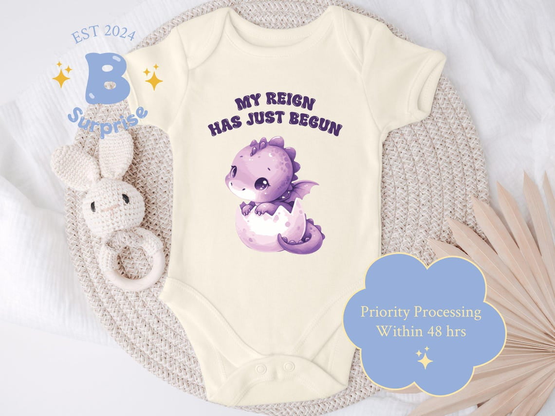 Luvly Purple Dragon Baby | My Reign Has Just Be Bodysuit | Cute ...