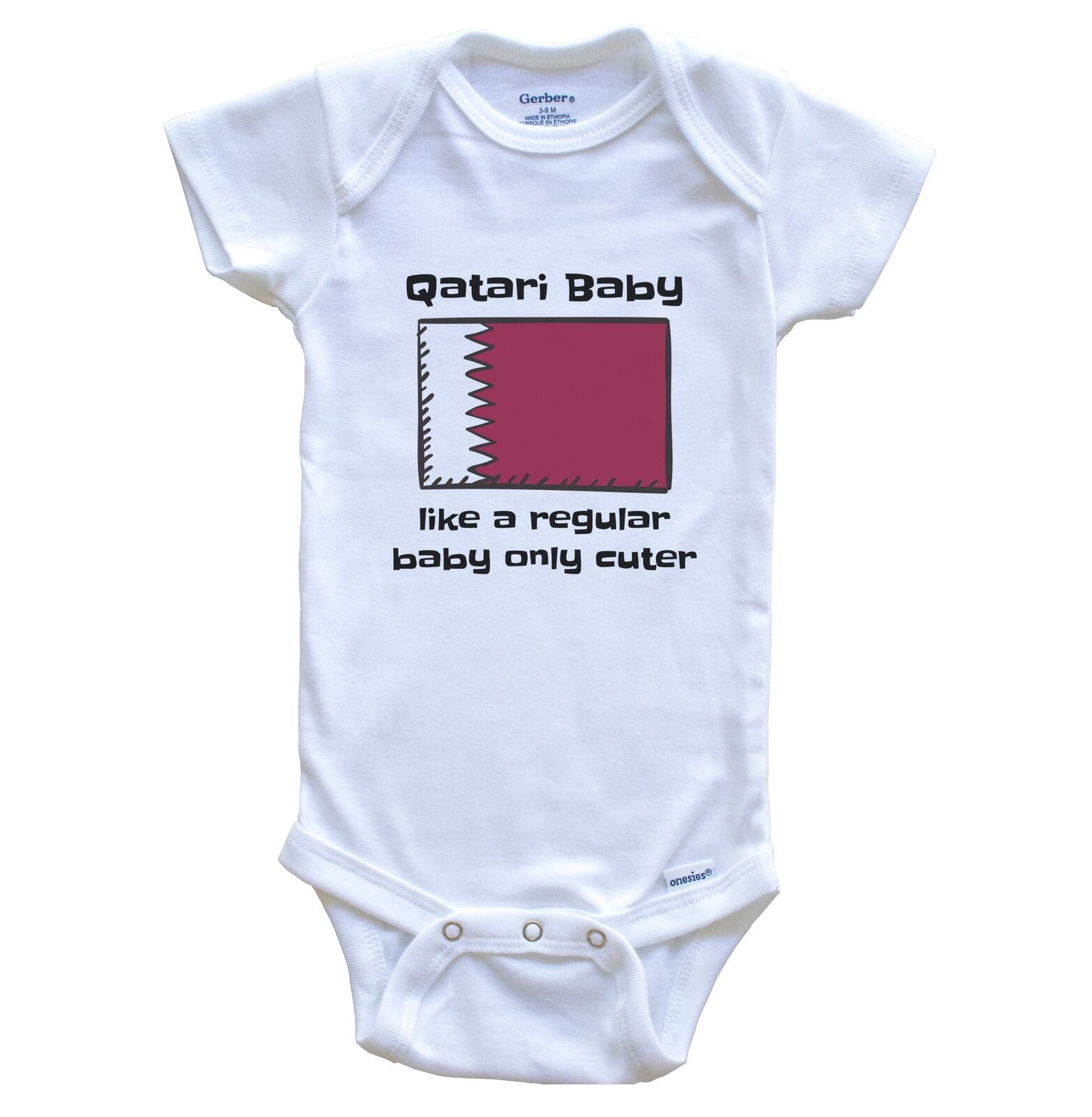 Luvly Qatari Baby Like A Regular Baby Only Cuter Funny Qatar Flag Baby ...