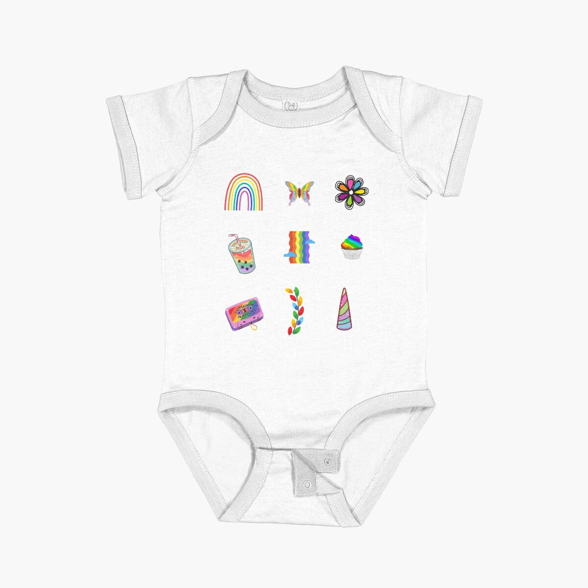 Luvly Rainbow Is The Color Omy Soul Short Sleeve Baby One-Piece, New ...