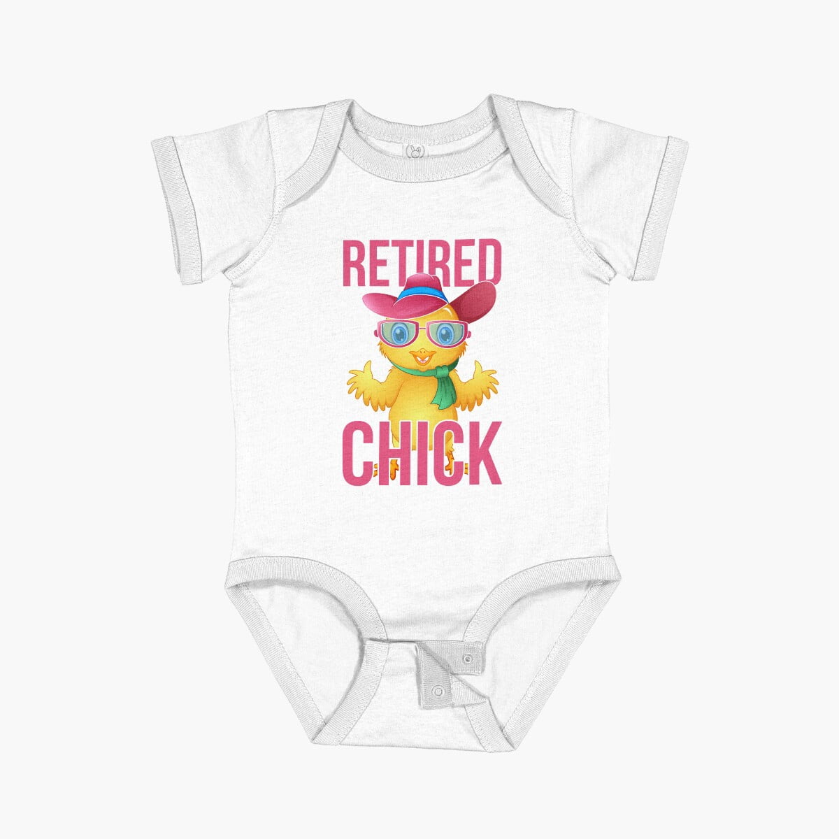 Luvly Retired Chick Retirement Short Sleeve Baby One-Piece, New Born ...