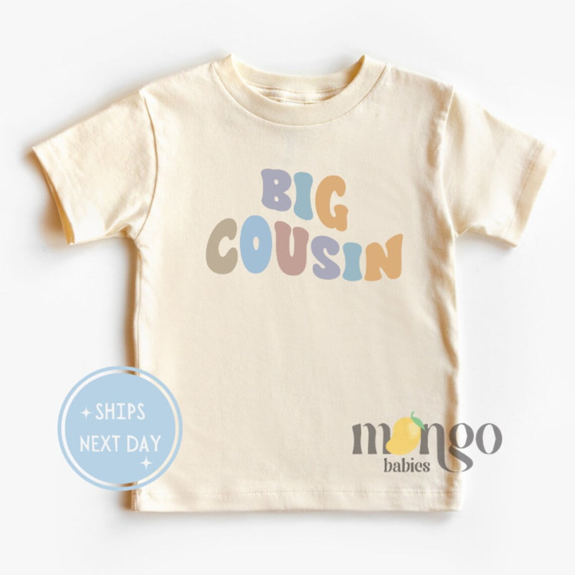 Luvly Retro Big Cousin Tshirt For Kids Cute Little Cousin Announcement ...